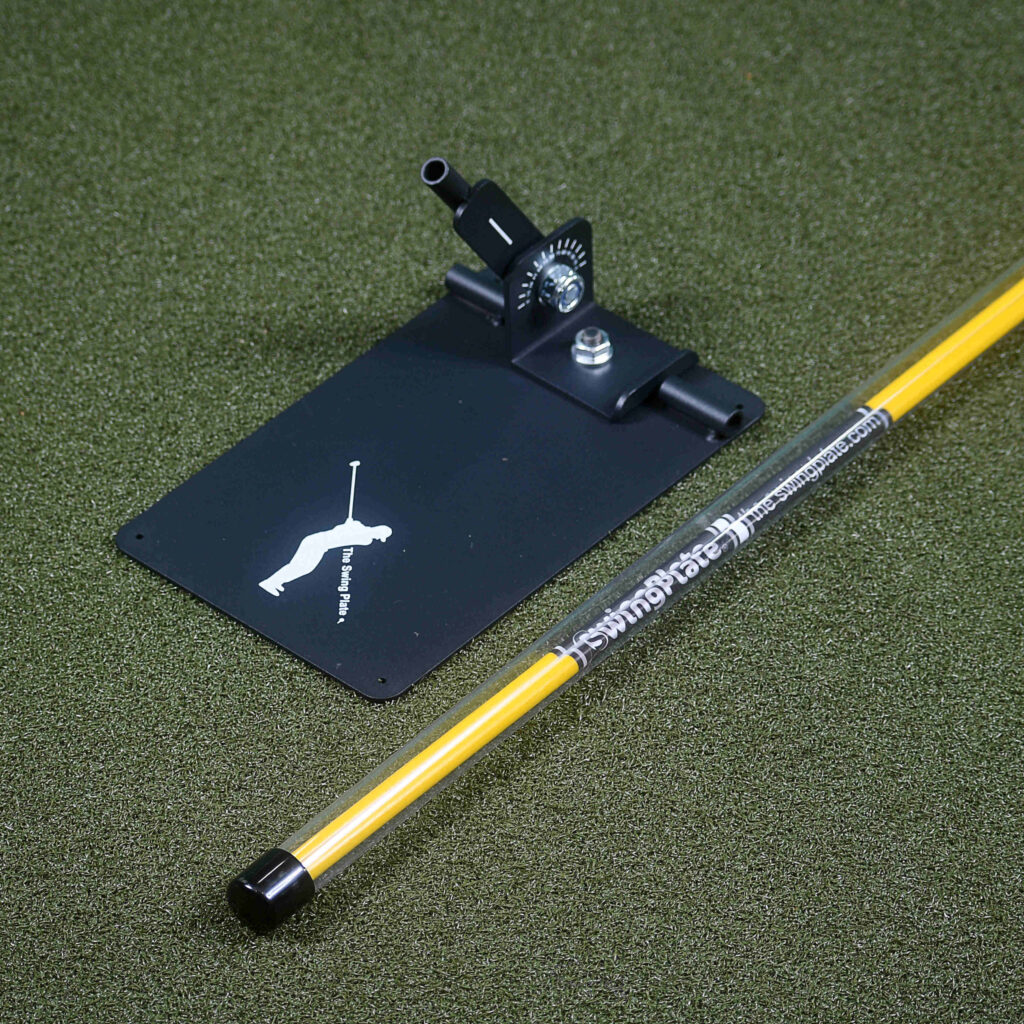 Swing Plate Dual Pro Bundle | Golf Aid With Alignment Sticks